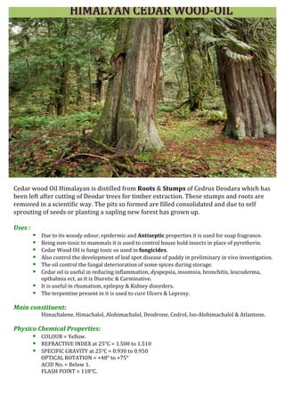 Cedar wood Oil Himalayan | PDF | Woodworking | Arts and Crafts