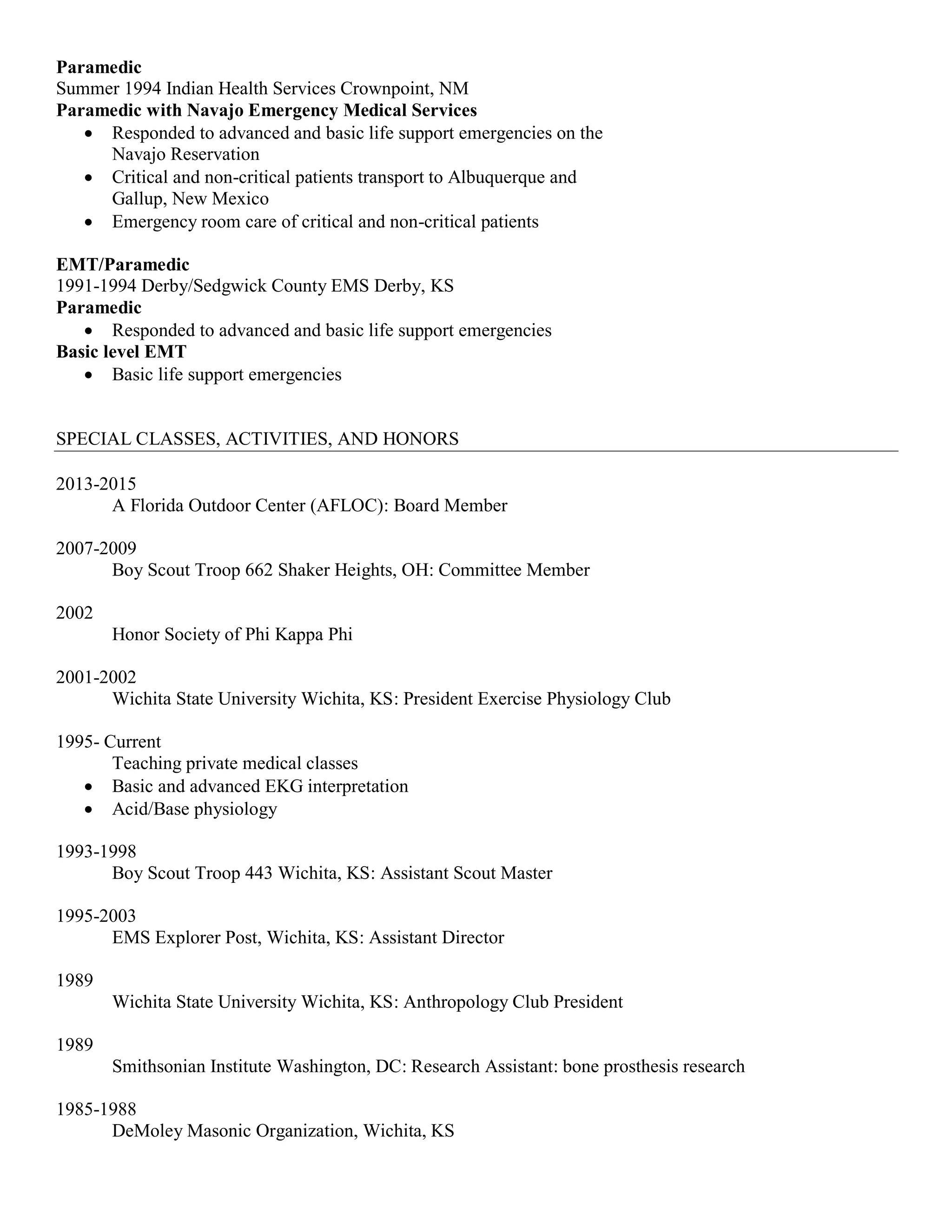 Steve Hammer CURRICULUM VITAE 2015 | PDF