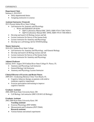 Steve Hammer CURRICULUM VITAE 2015 | PDF