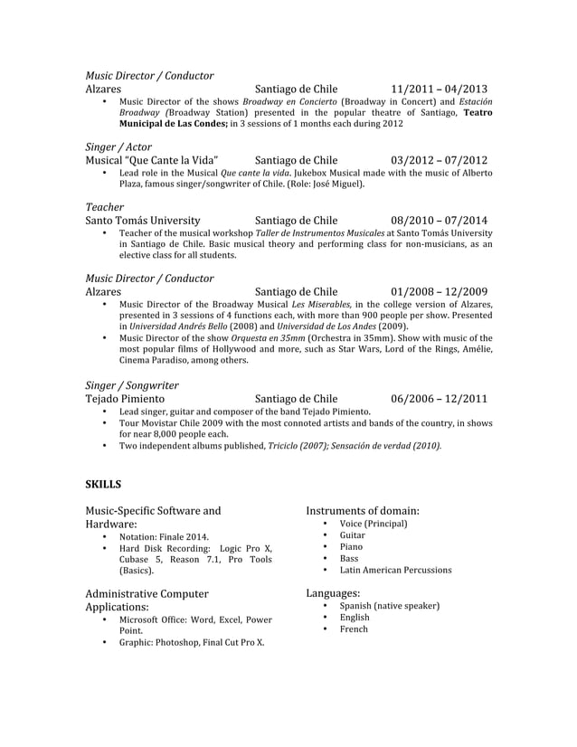 RESUME - Nicolás Emden (english) | PDF