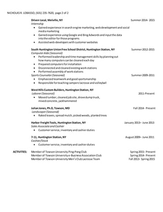 LobassoNick Resume final | DOCX