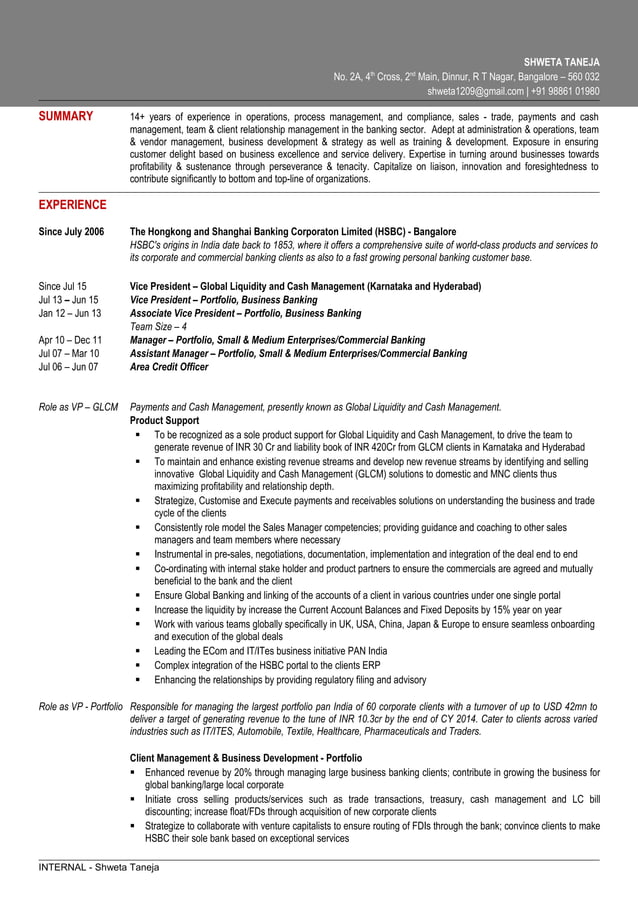 Shweta Taneja - CV - 2016 | PDF