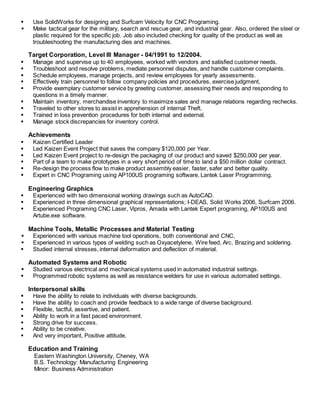 Richard Quiroz Engineering Resume 1 | DOCX | Business Administration ...