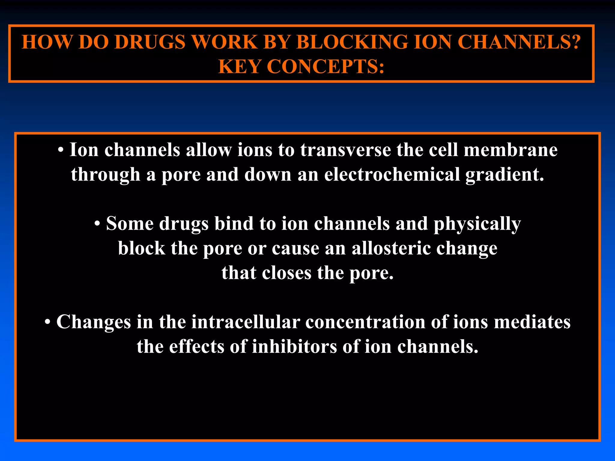 Ion channels as drug target | PPTX