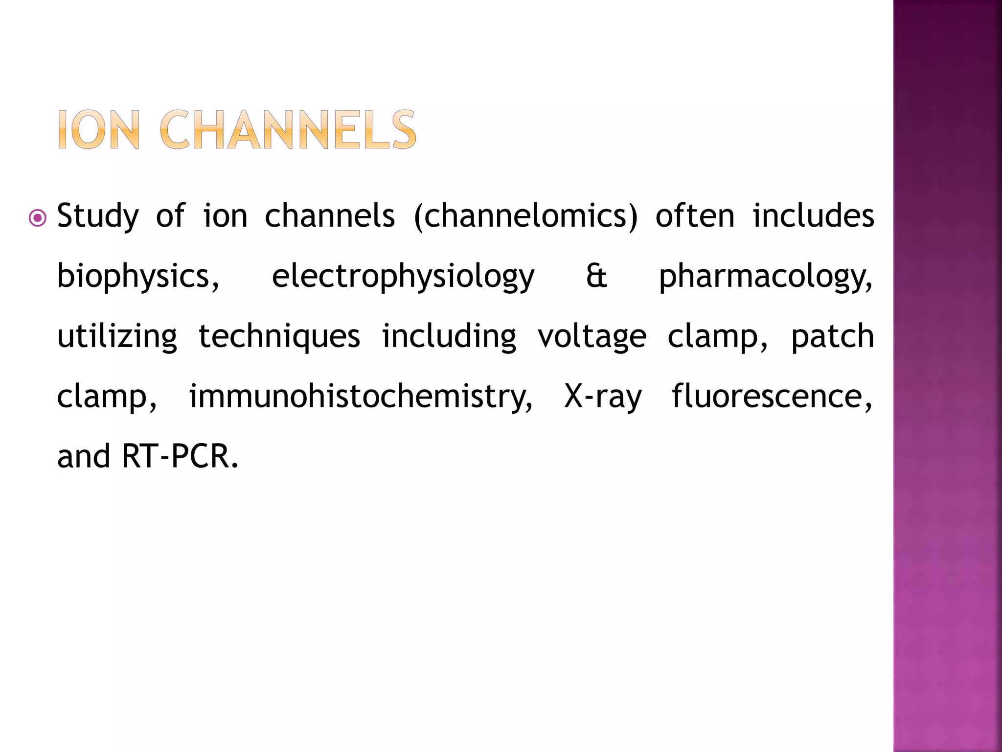 Ion channels as drug target | PPTX
