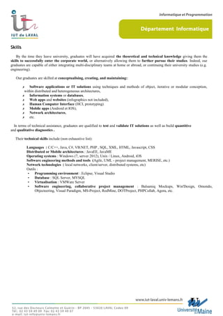 Overview of the syllabus DUT 2015-2016 | PDF