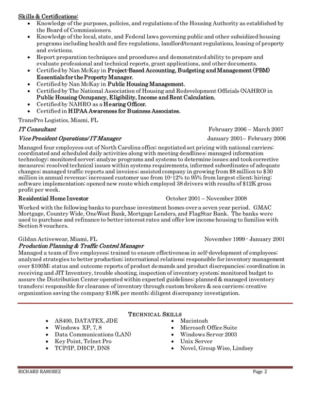 Richard Ramirez Resume 1132015 | DOCX