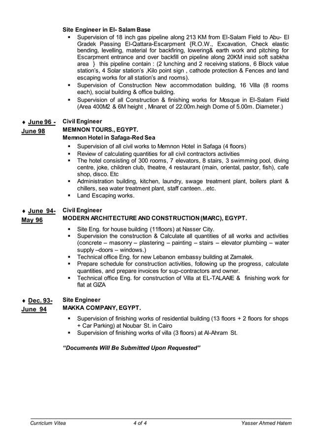 Yasser Hatem CV | PDF