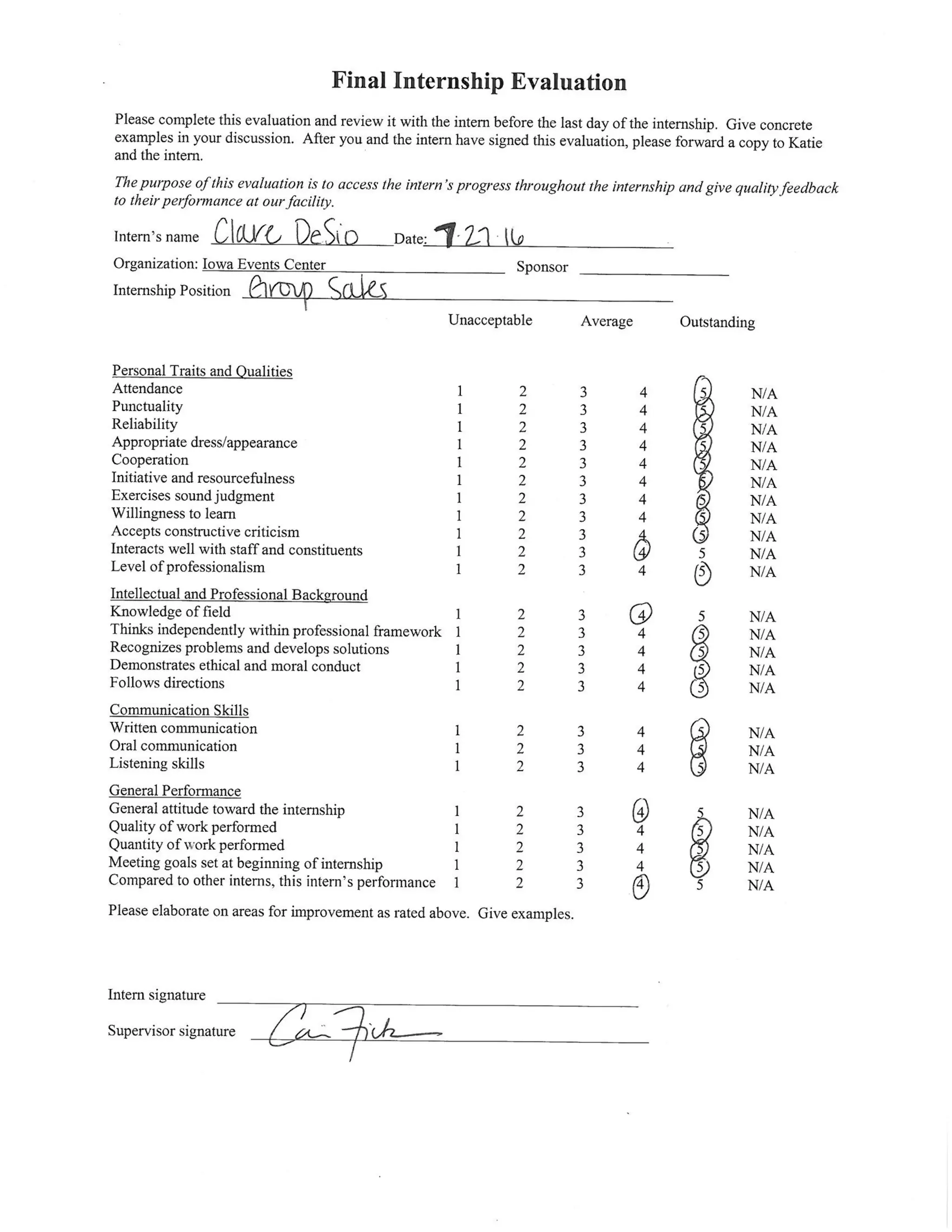 Final Internship Evaluation | PDF
