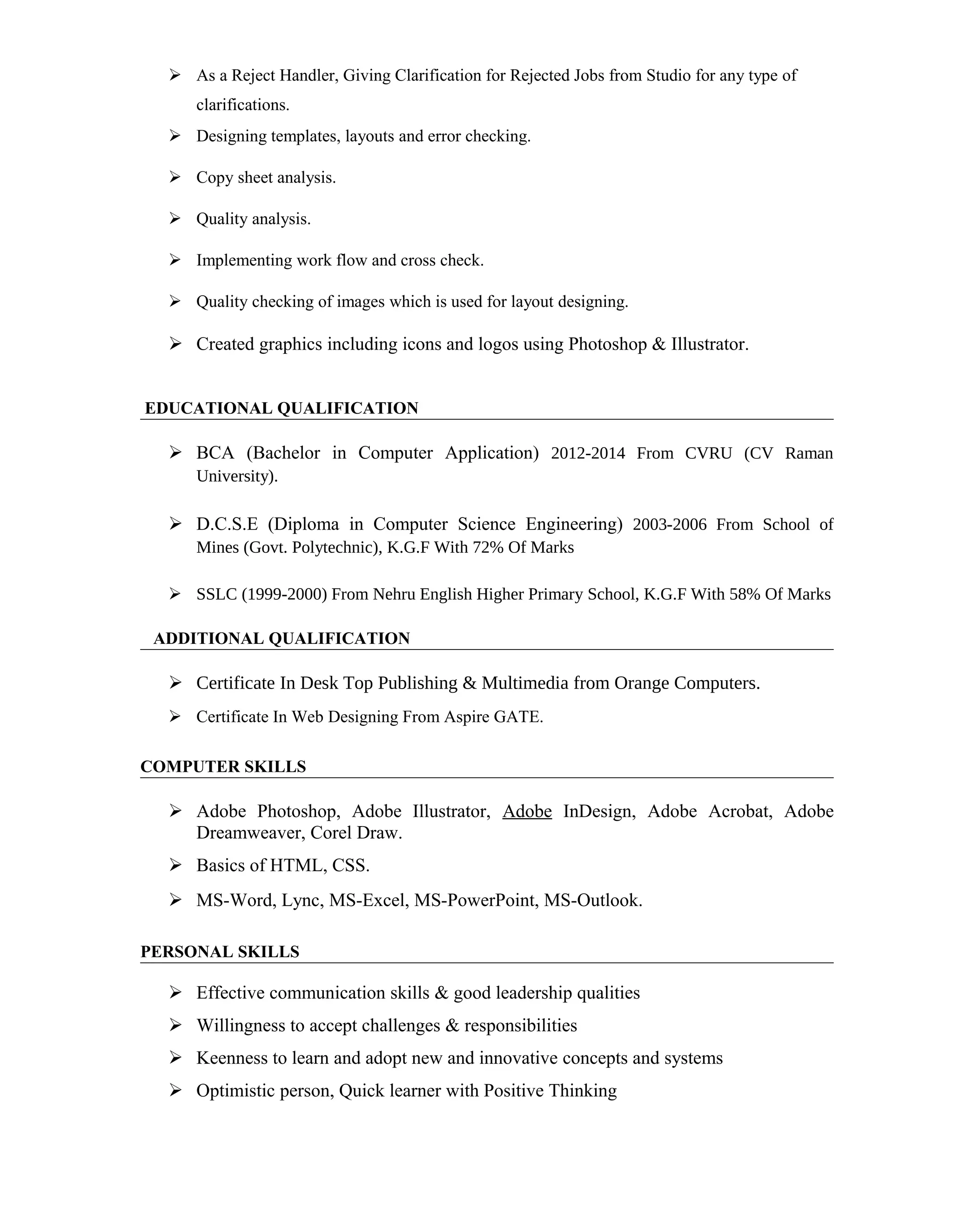Sugumar Resume | DOC
