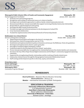 Resume Sample Director of Community Involvement | PDF
