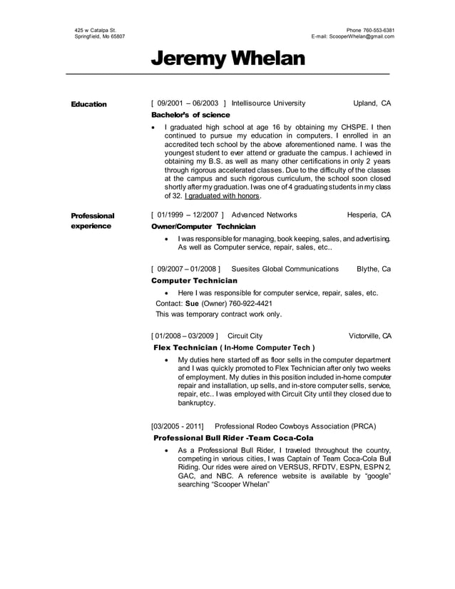 Jeremy Resume | DOCX