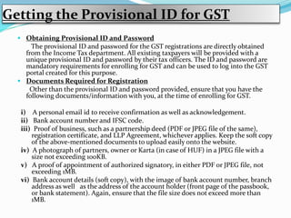 GOODS AND SERVICES TAX (Registration Process) | PPT
