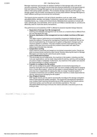 DSF - Data Sharing Facility | PDF