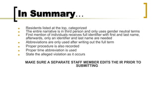 How_to_Write_an_IR | PPTX