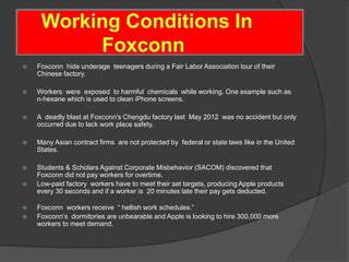 Apple and Foxconn's Issues Presentation | PPTX