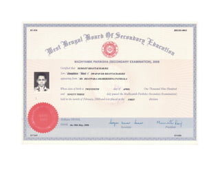 10th Std. Certificate | PDF