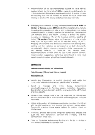 CV For OSP Planning & Design-Kumaran | DOC