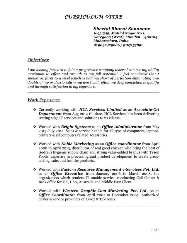 Sheetal's Resume-Modified V3 | PDF