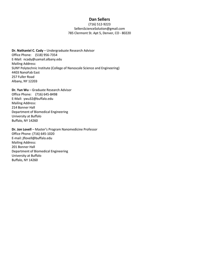 D. Sellers References 11.26.16