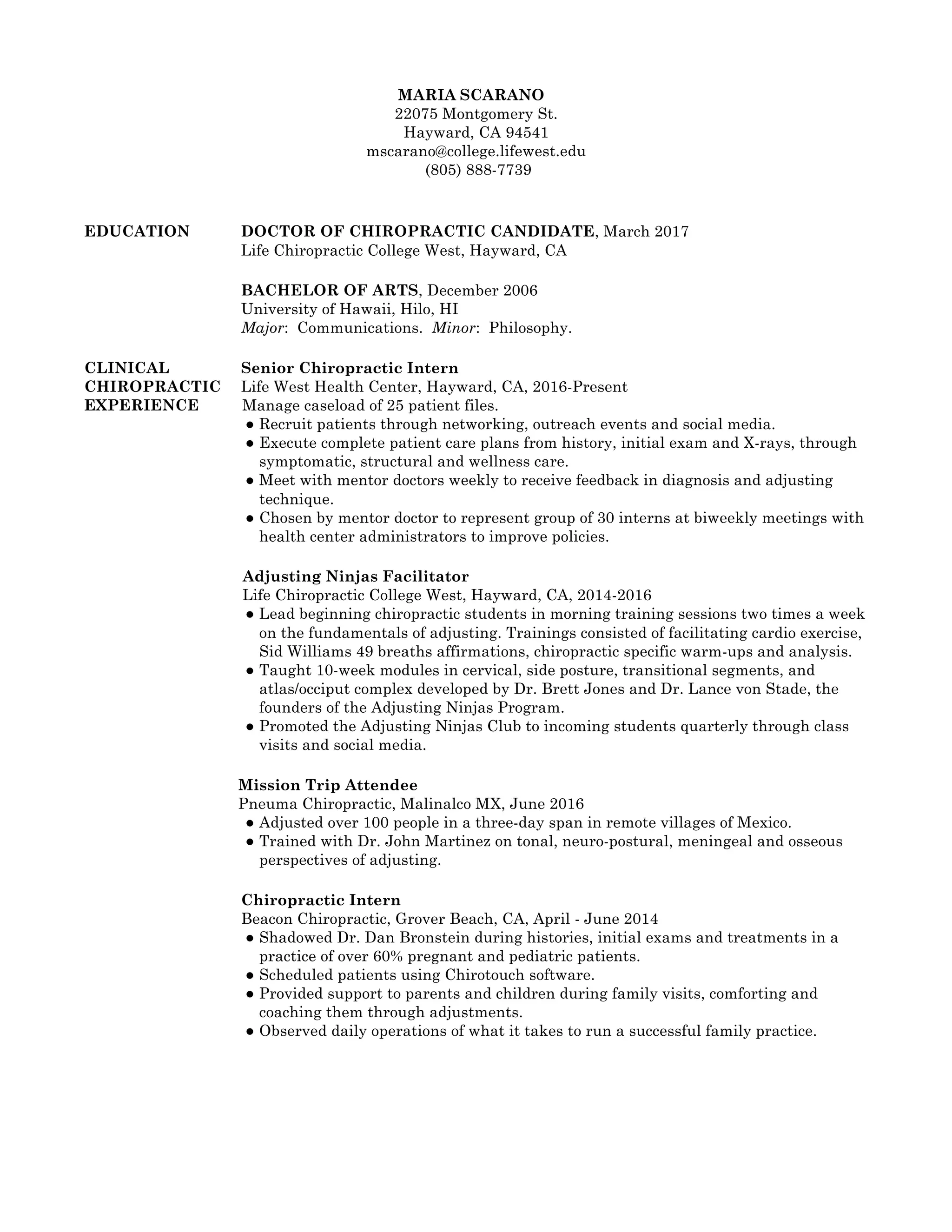 Maria's Resume | PDF