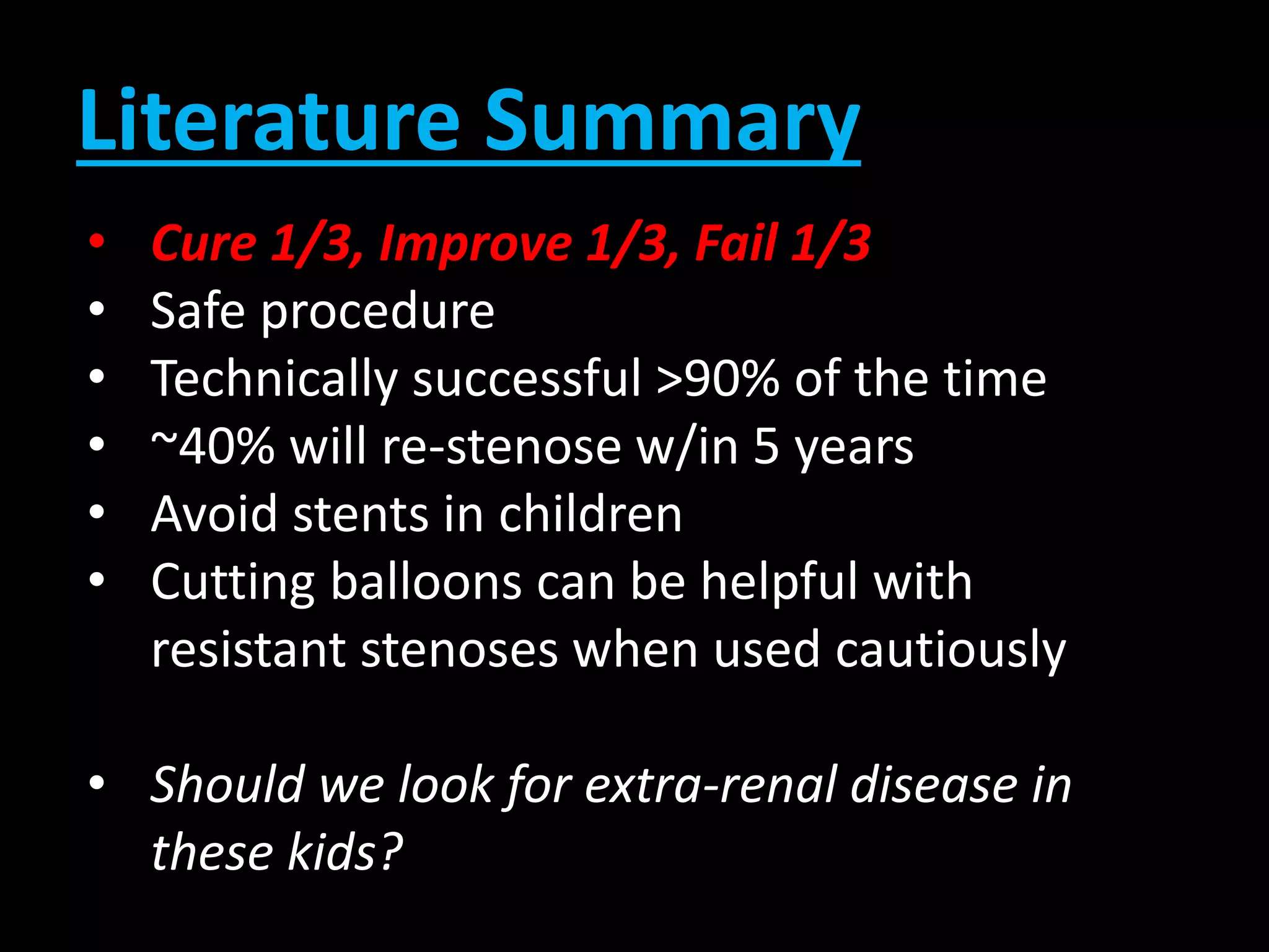 Peds Renal Artery Stenosis - HAWKINS | PPTX