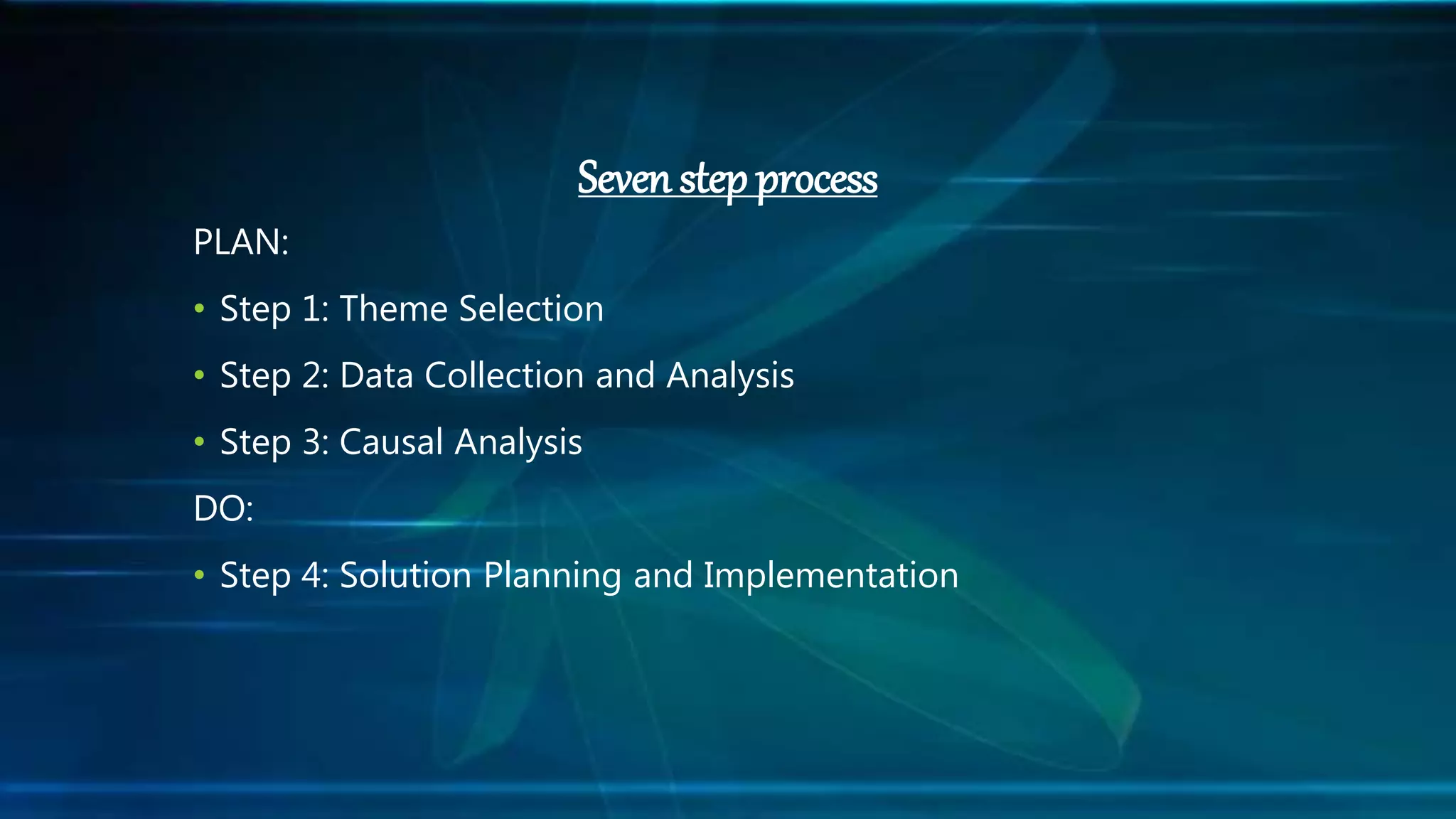 PDCA AND SEVEN STEPS | PPTX