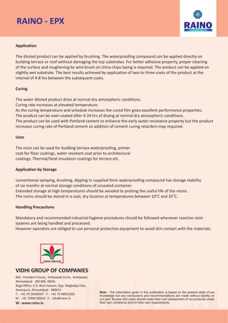 RAINO EPX | PDF