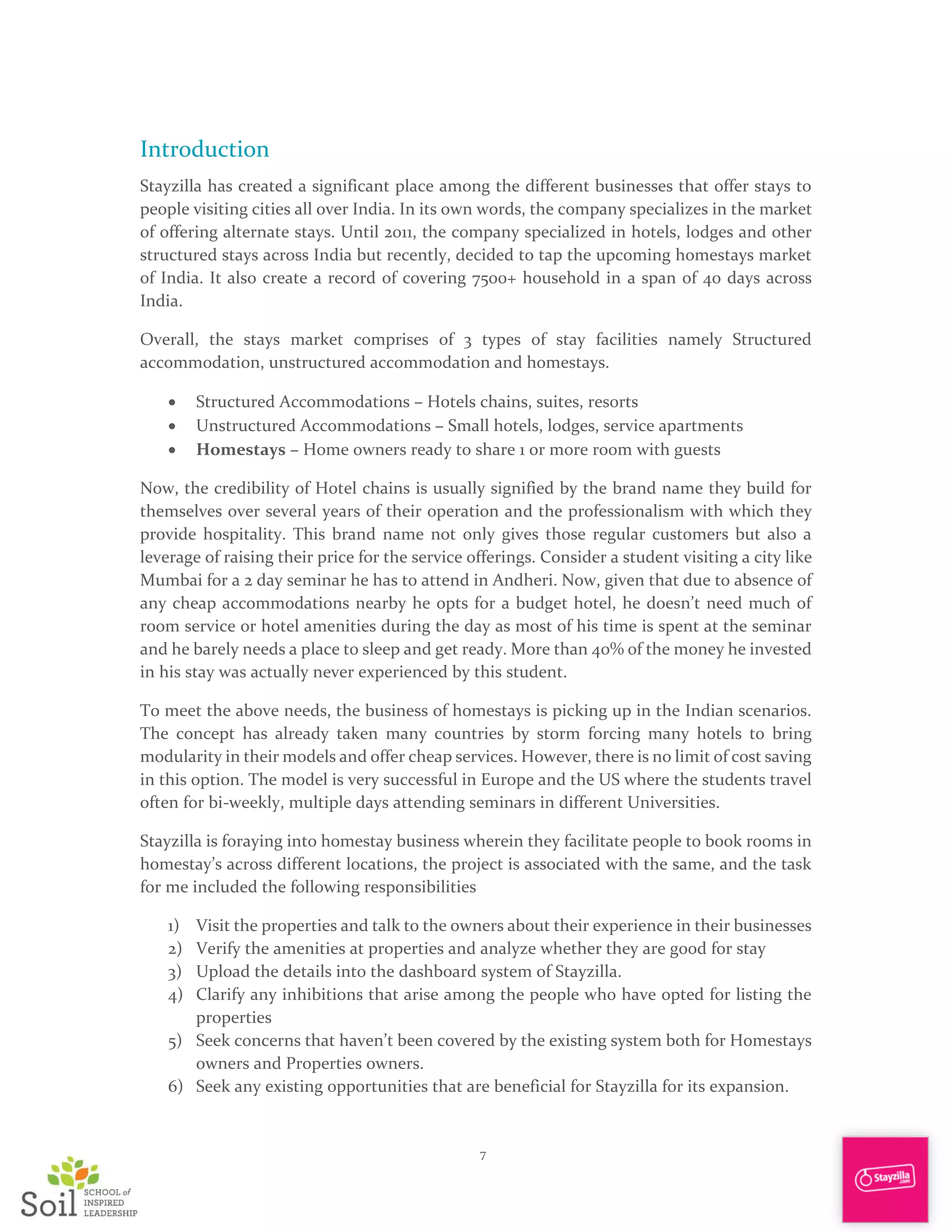 Internship Report_Stayzilla | PDF