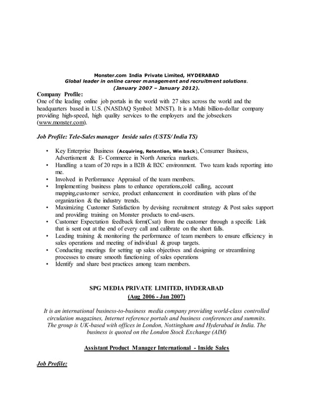 Sunils Resume' | PDF