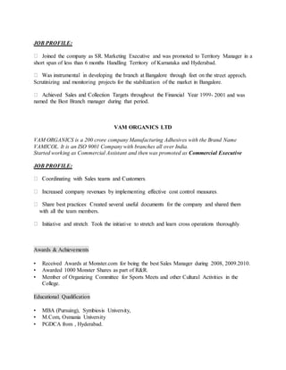 Sunils Resume' | PDF