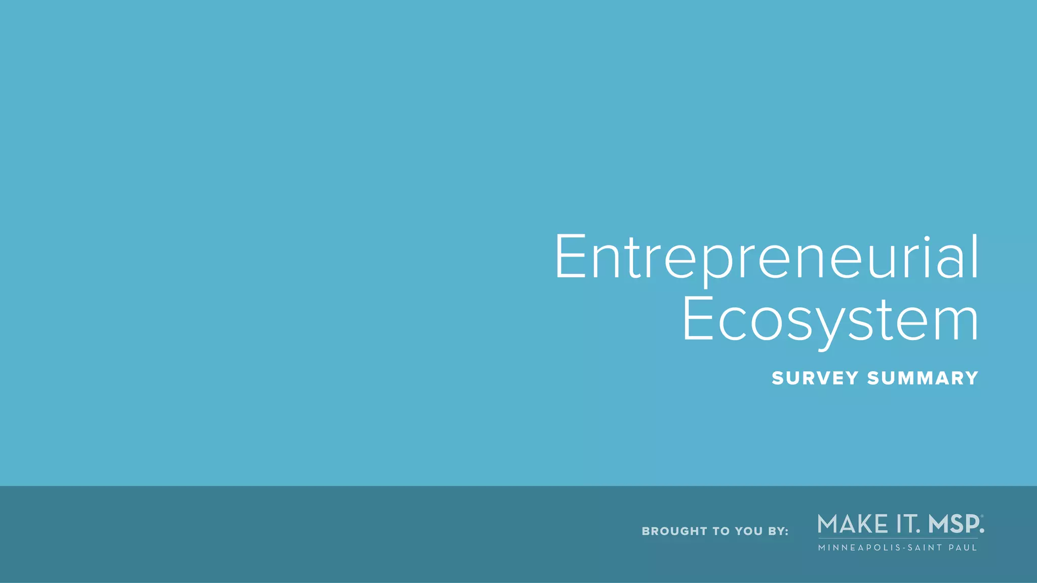 Startup Ecosystem Survey_Make It MSP_Beta | PDF | Startups | Business