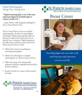 Breast Center brochure | PDF | Medical Tests | Medical Health