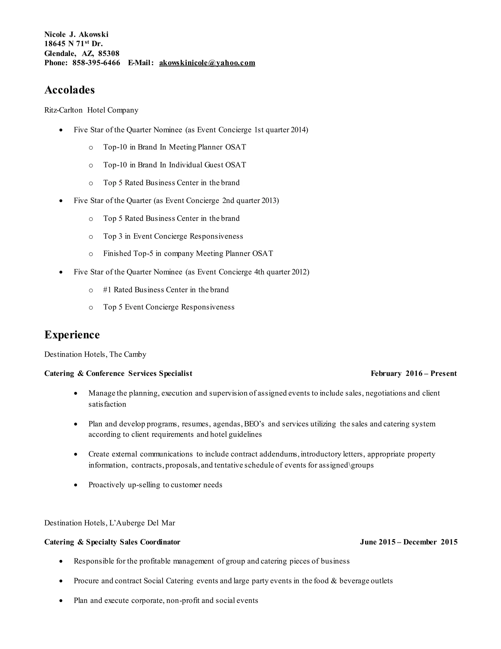 Resume 2016 | PDF