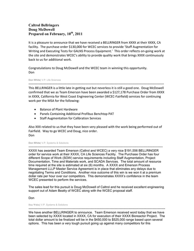 Caltrol Bellringers | PDF