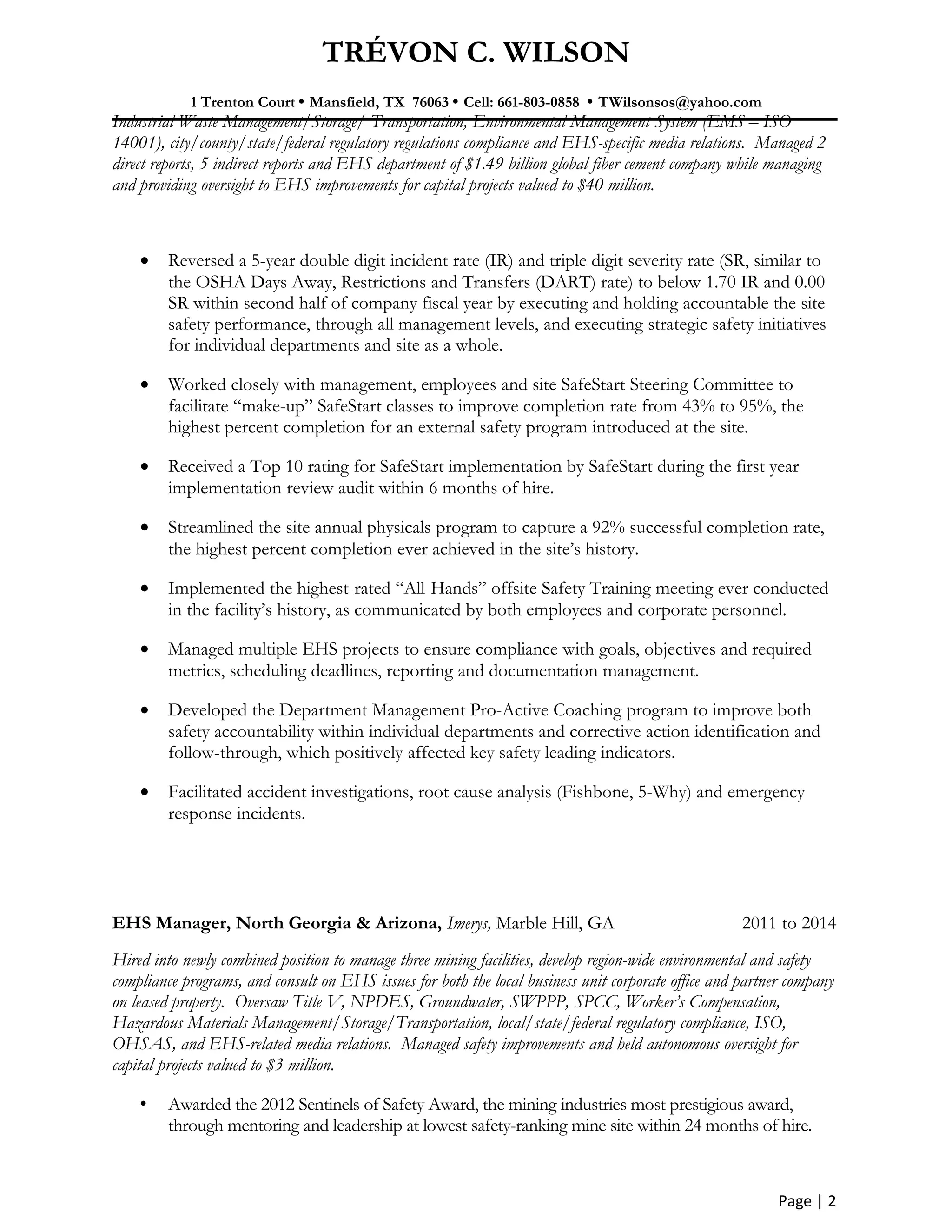 Trevon Wilson Resume | DOC