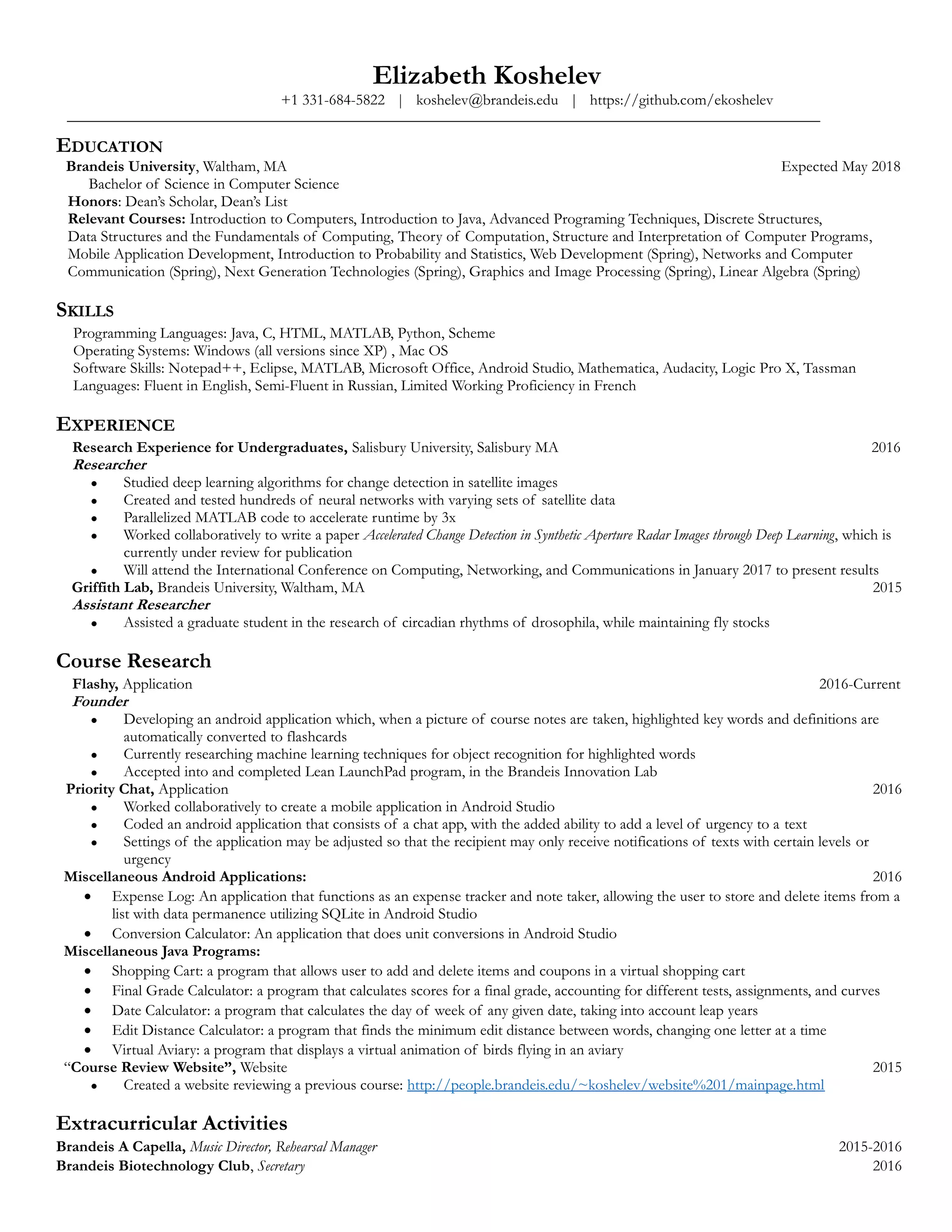 Resume | PDF | Programming Languages | Computing