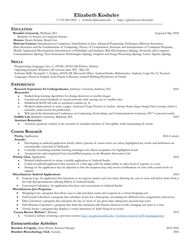 Resume | PDF | Programming Languages | Computing