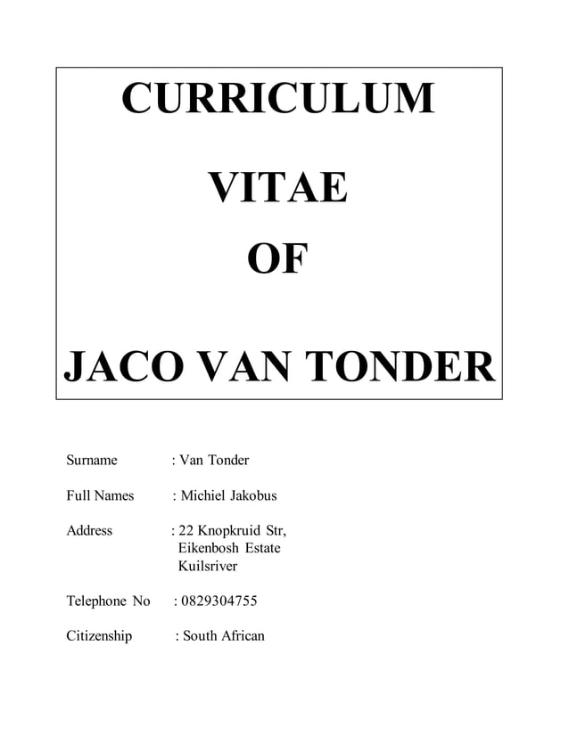 Jaco CV | PDF