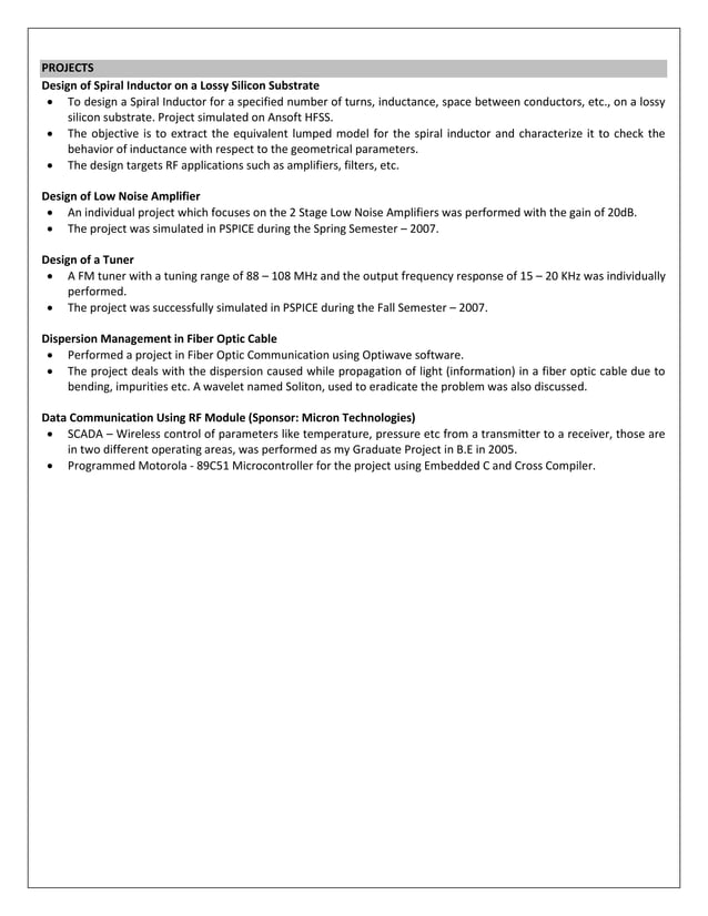 Ramkumar_CV | PDF | Digital Audio | Computer Software and Applications