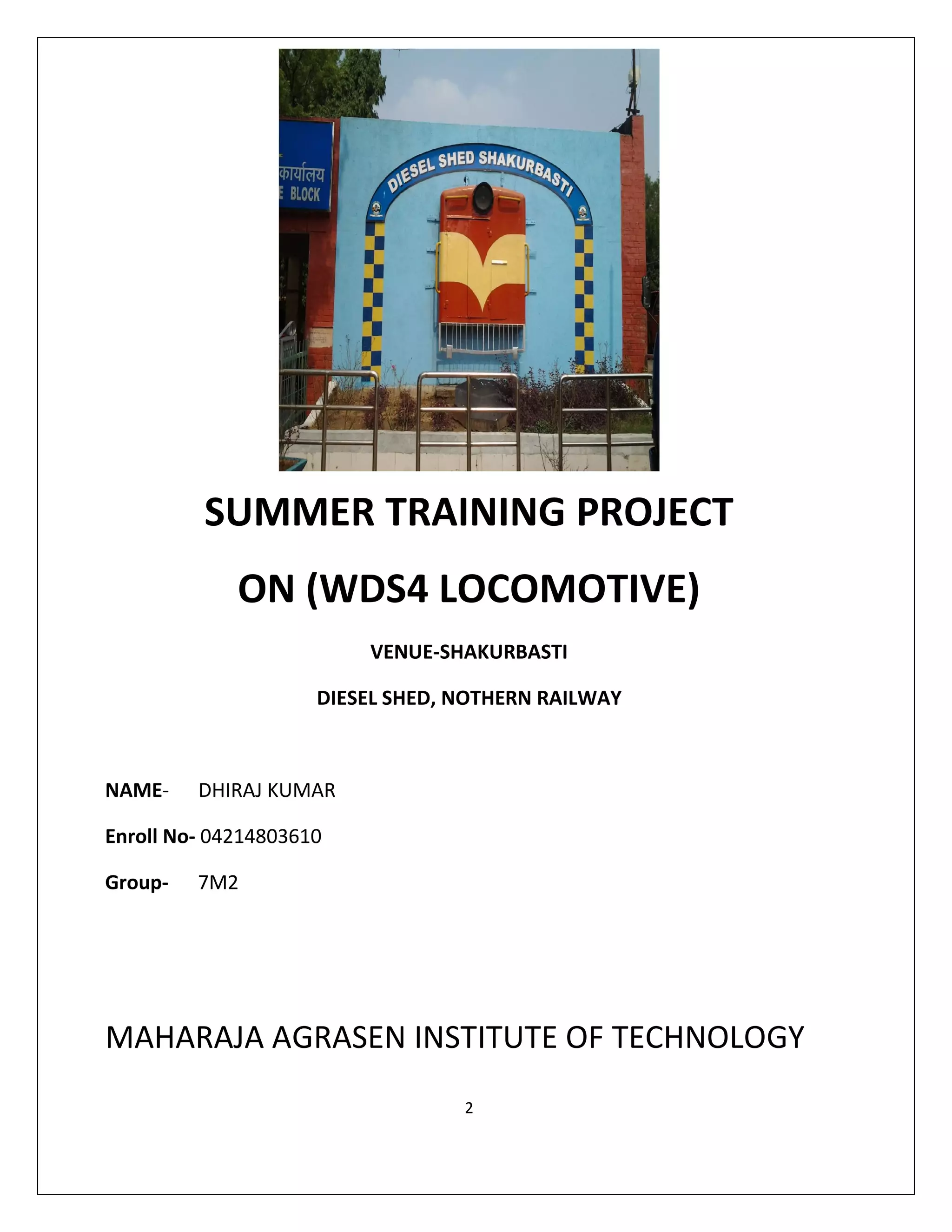 railway report dhiraj | PDF