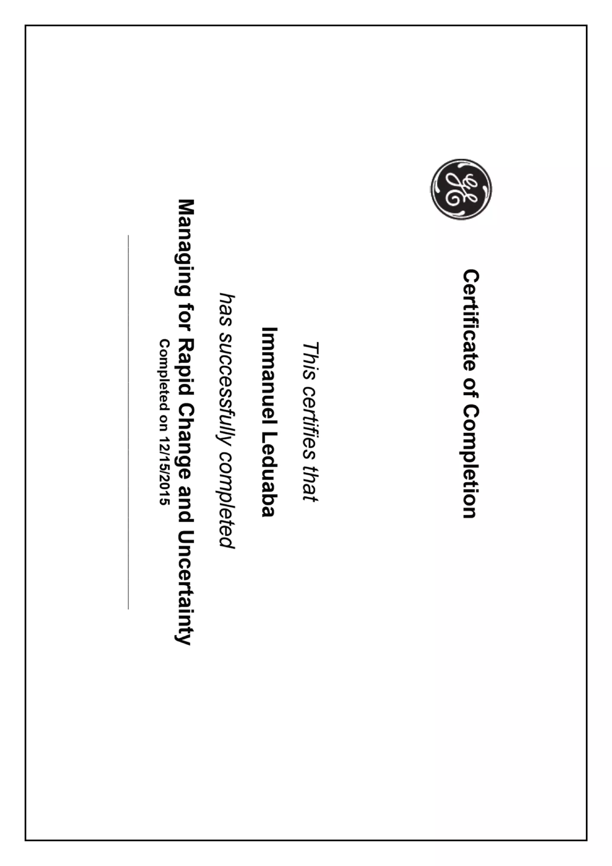 Managing for Rapid Change and Uncertainty | PDF