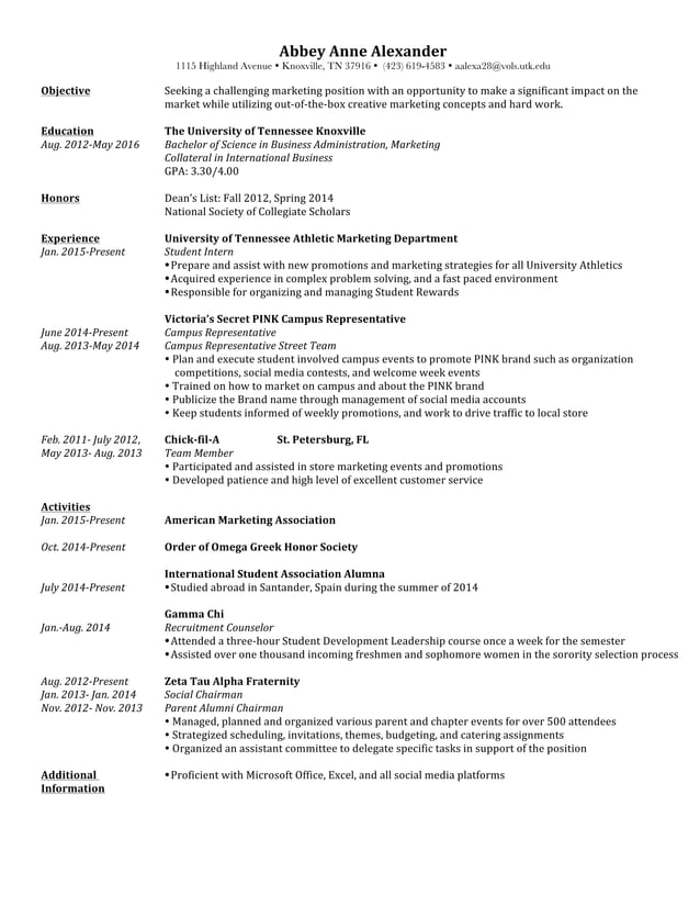 Abbey Alexander - Resume | PDF