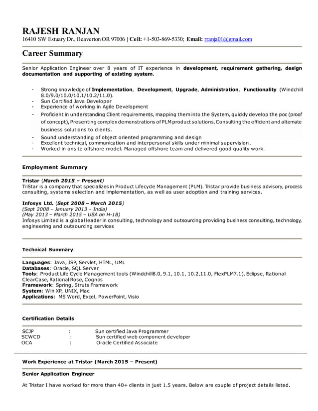RESUME- Rajesh RANJAN | DOCX | Computer Software and Applications | Computing