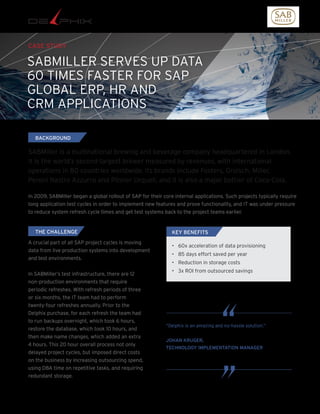 Delphix - SABMiller Case Study | PDF