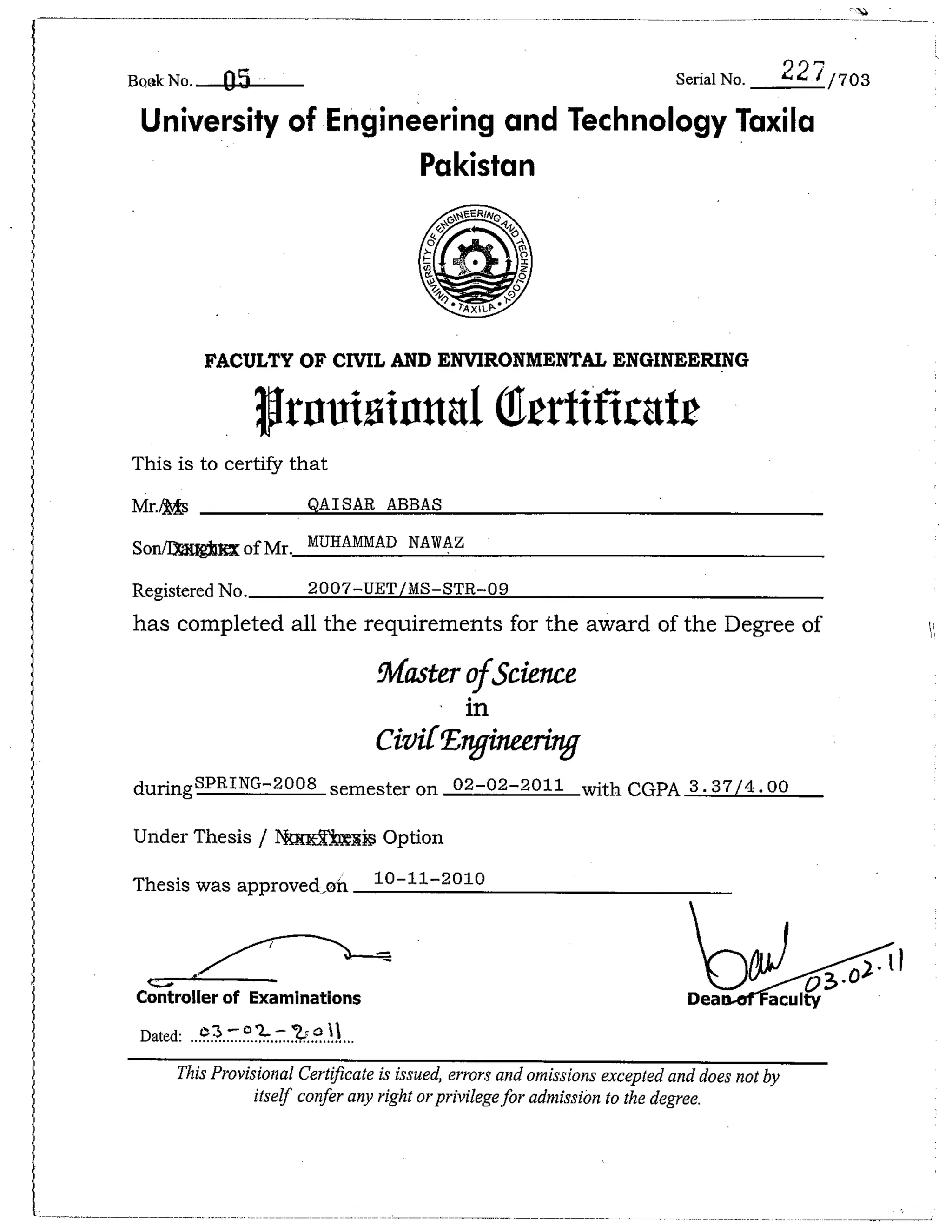 Education_M.Sc_Provisional Certificate and Degree | PDF | Graduation | Personal Celebrations ...