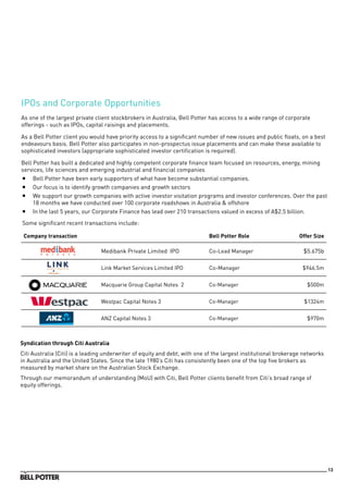 Bell Potter GT NS Capability Statement | PDF