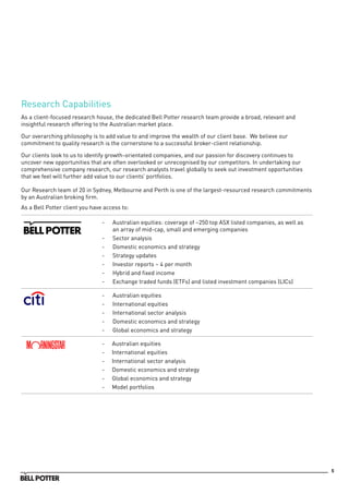 Bell Potter GT NS Capability Statement | PDF