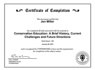 Conservation Education | PDF