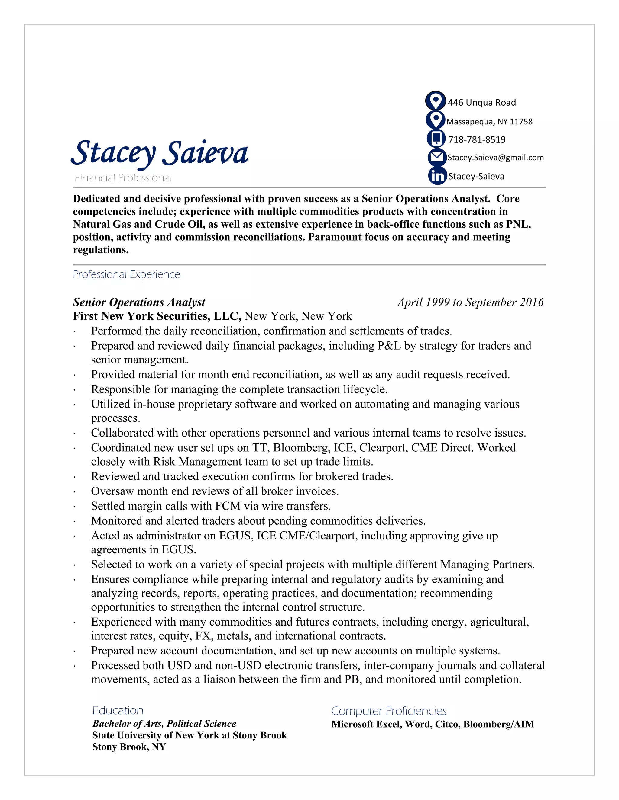 Stacey Saieva-Resume | PDF